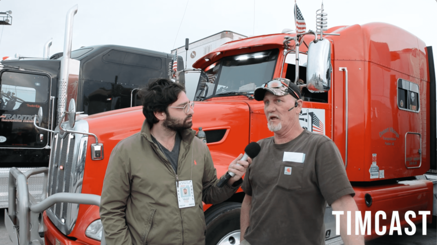 WATCH: Timcast Catches Up with People’s Convoy Truckers and Supporters ...