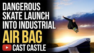 Dangerous Skate Launch Into Industrial Air Bag | TIMCAST