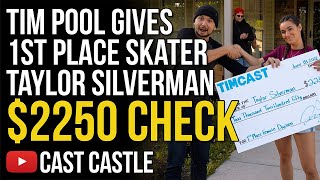 Tim Pool Gives 1st Place Skater Taylor Silverman $2250 Check | TIMCAST