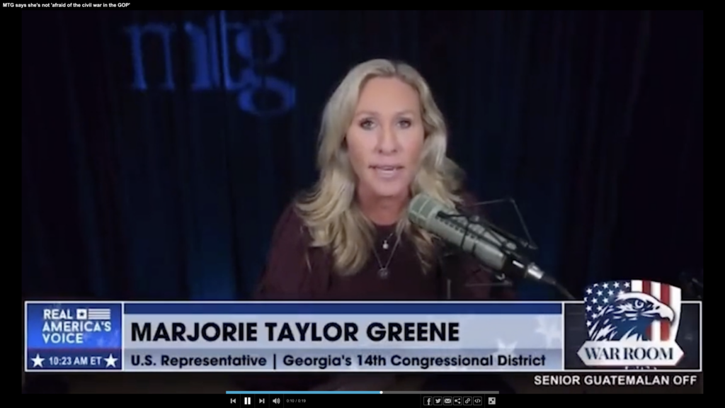 MTG Supports McCarthy Speakership, 'Not Afraid' Of Civil War Within GOP ...