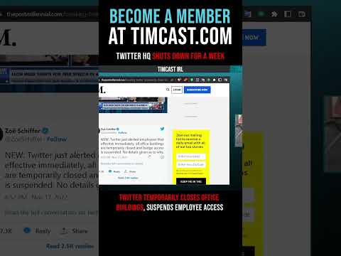 Timcast IRL - Twitter HQ Shuts Down For A Week #shorts | TIMCAST
