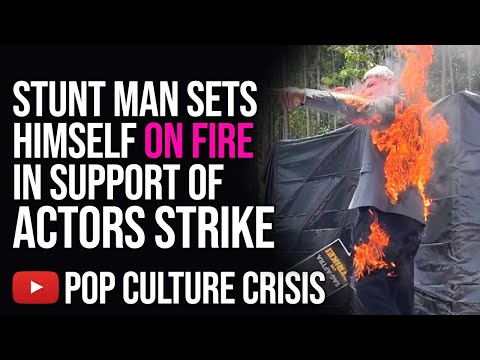 Stuntman SETS HIMSELF ON FIRE in Support of Hollywood Strike | TIMCAST