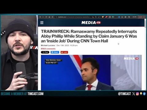 CNN PANICS After Vivek Ramaswamy Says J6 Was An INSIDE JOB At Town Hall, CNN LIES To Push ...