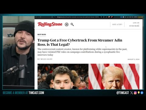 Media Claims Adin Ross BROKE THE LAW Gifting Trump CyberTruck, Gen Z ...