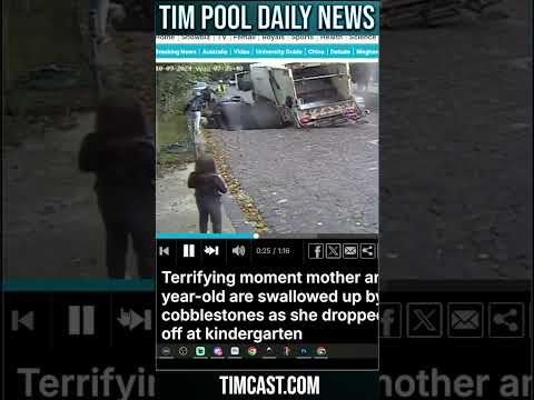 INSANE VIDEO Shows Sinkhole SWALLOW Car And Child | TIMCAST