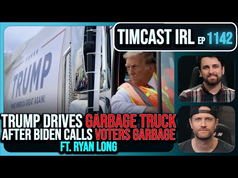 Trump DRIVES GARBAGE Truck ROASTING Biden For Calling Voters GARBAGE w/Ryan Long | Timcast IRL ...